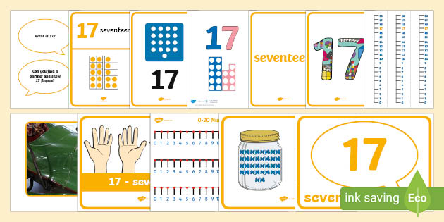 All About Number 17 Display Pack (Includes Numicon Shapes)