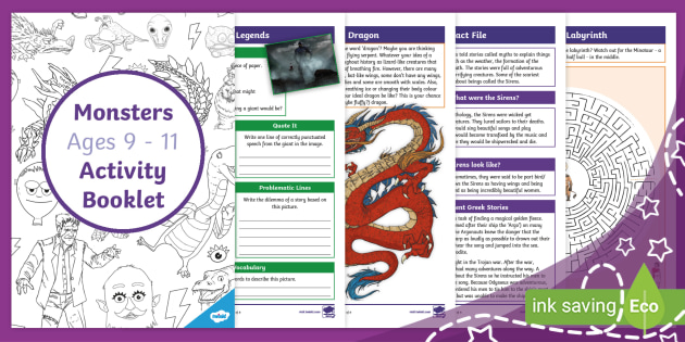 Monsters Activity Booklet (Ages 9 - 11)
