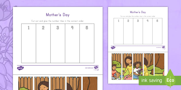 Mother’s Day Number Sequencing Activity | Math Unit | Twinkl