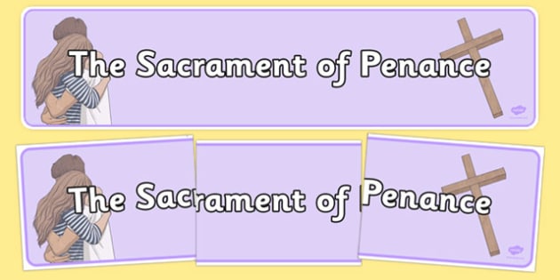 Sacrament of Penance Display Banner (teacher made)