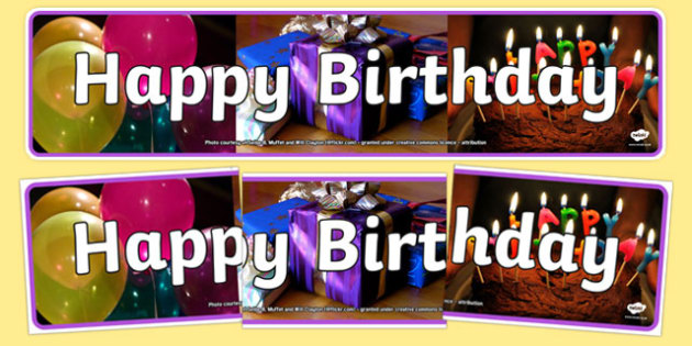 Happy Birthday Photo Display Banner (teacher made)