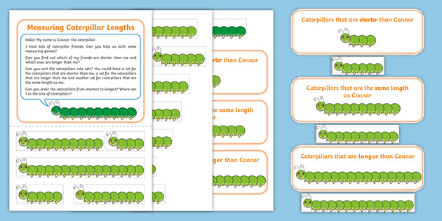 👉 Measuring Caterpillar Lengths Maths Activity