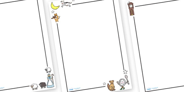 Nursery Rhyme Clip Art Border