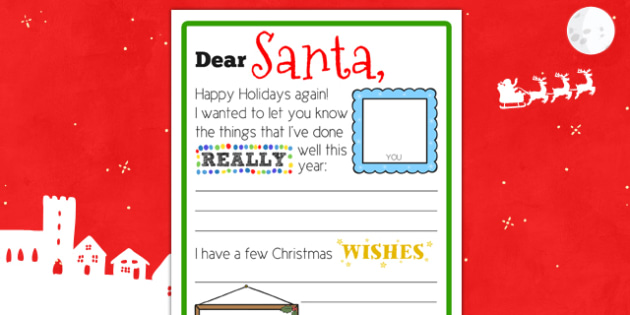 Scaffolded Letter to Santa Writing Template - scaffold, letter, santa