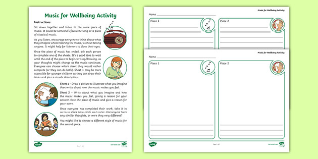 👉 Music for Wellbeing Activity - Home Learning Resources