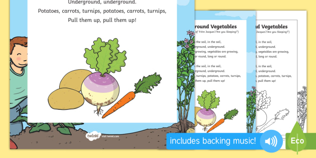 Underground Vegetables Song (teacher made)