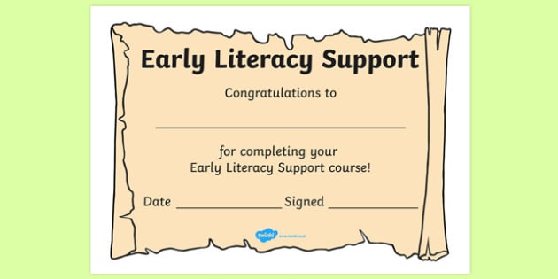 FREE! - Early Literacy Support Award Scrolls (teacher made)