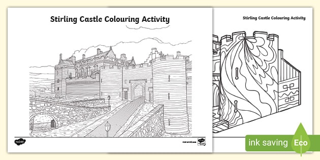 FREE! - Stirling Castle Colouring Activity – Famous Castles for Kids