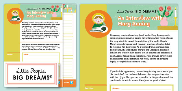 FREE! - Little People, Big Dreams: Mary Anning Interview
