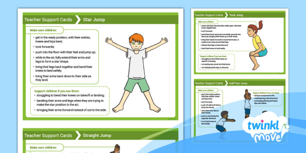 👉 Reception PE I Gymnastics Support Cards I Jumping Jacks