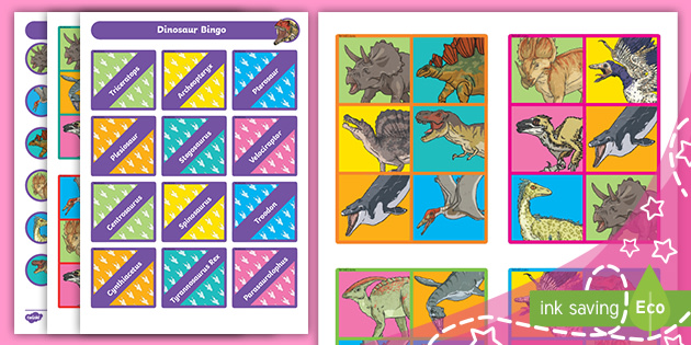 Dinosaur-Themed Bingo Game - Parents