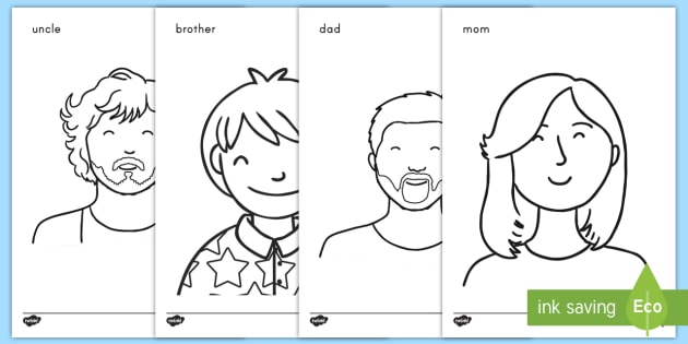 My Family Coloring Sheets - family, coloring, posters, activity