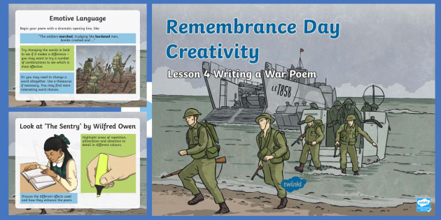 KS2 War Poems for children PowerPoint (teacher made)