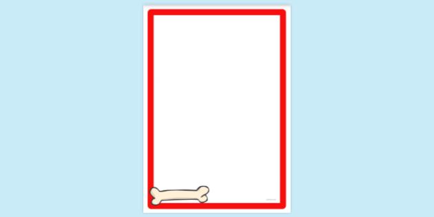 FREE! - Dog Bone Page Border | Page Borders | Twinkl