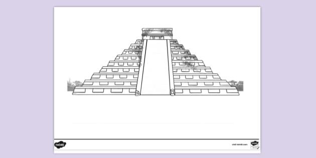Chichen Itza Colouring Sheet (teacher made)