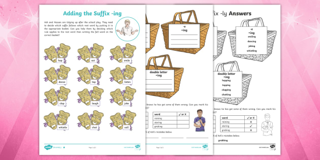KS2 Adding -ing Worksheet (teacher made)