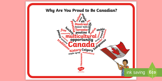 Proud to be Canadian A4 Display Poster (teacher made)
