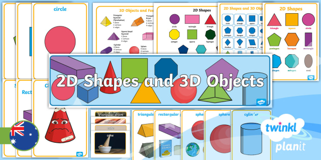 Year 1 Shape: 2D Shapes and 3D Objects Display Pack