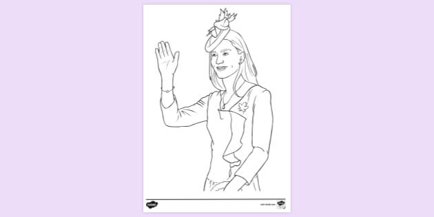 FREE! - The Duchess of Cambridge Colouring Sheet