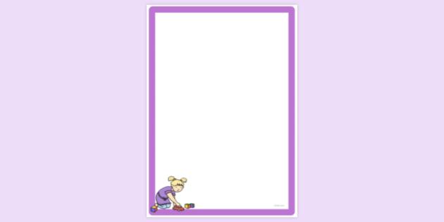 Simple Blank Child Playing Page Border | Twinkl