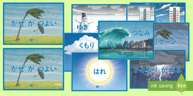 Japanese Weather Display Posters