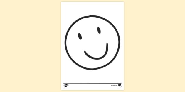 FREE! - Happy Smiley Face Colouring | Colouring Sheets