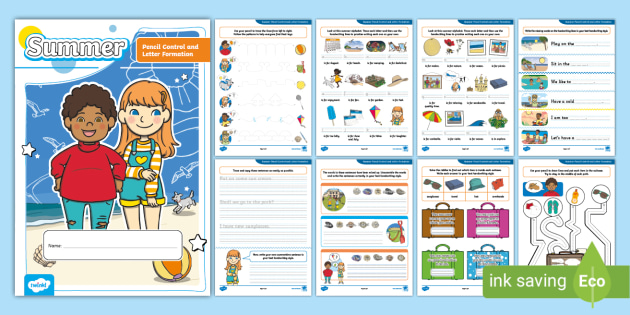 Summer Handwriting Worksheets | twinkl.com.au