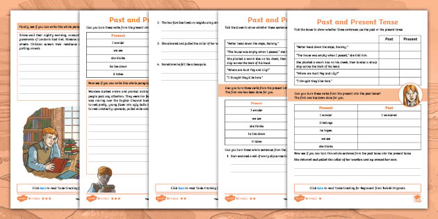 Past and Present Tense KS2 Differentiated Worksheet