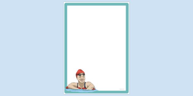 FREE! - Simple Blank Ellie Simmonds Page Border | Save time planning