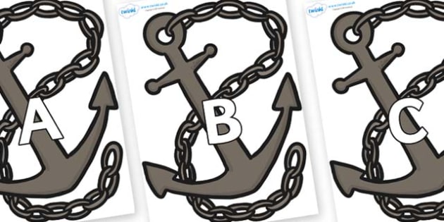 FREE! - A-Z Alphabet on Anchors (Teacher-Made)