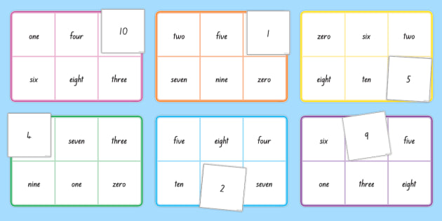 Number & Words Bingo (teacher made)