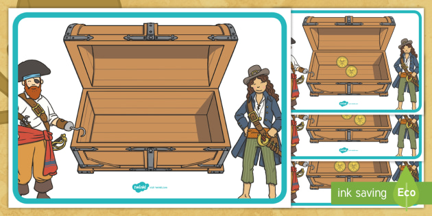 Treasure Chest Counting Posters