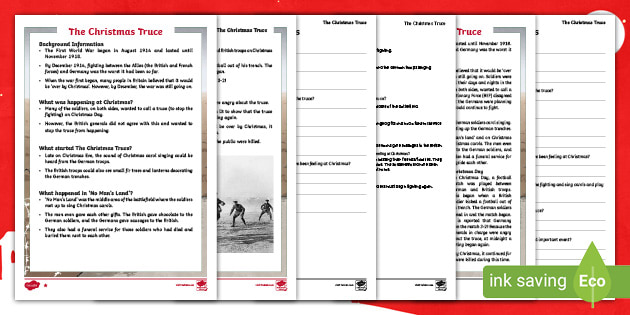 The Christmas Truce KS2 Reading Comprehension | Primary