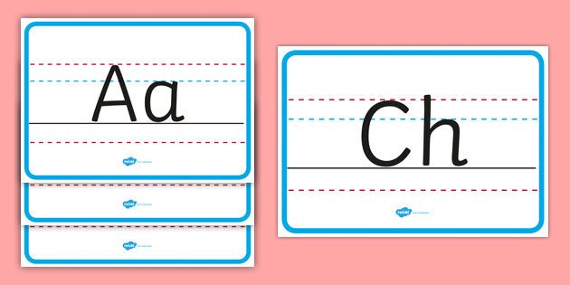 Welsh Upper and Lower Case Alphabet Handwriting Poster Pack