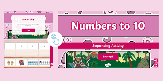 Numbers to 10 EYFS Sequencing Maths Game - Twinkl