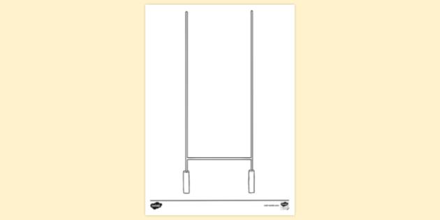 Rugby Goal Posts Colouring Sheet | Colouring Sheets