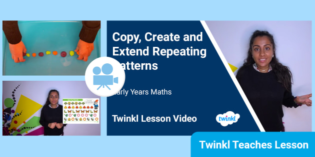 FREE! - 👉 Early Years Maths: Repeating Patterns Video Lesson 1