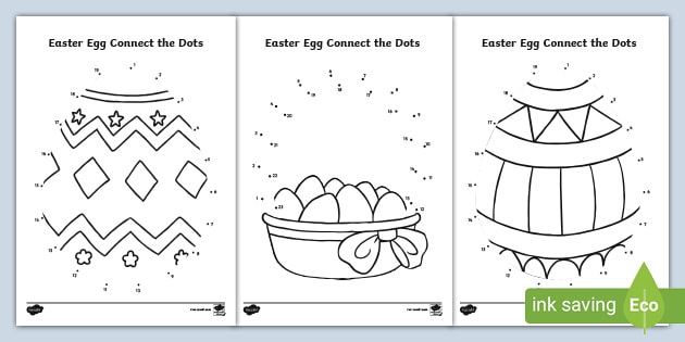 FREE! - Easter Egg Connect The Dots Activity - Twinkl Resource