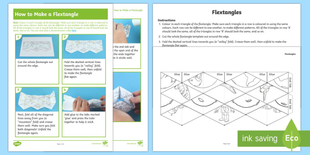 KS2 Space Art - Flextangle Paper Craft - Primary Resources