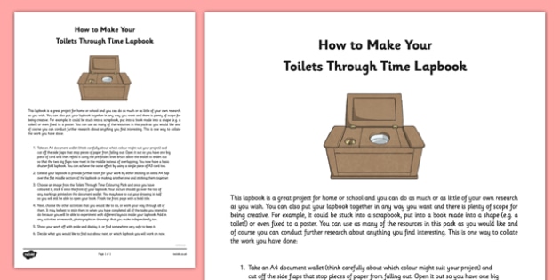 How to Make Your Toilets Through Time Lapbook (teacher made)