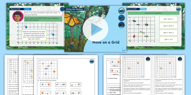 Year 4 Maths Mastery: Move on a Grid Teaching Pack
