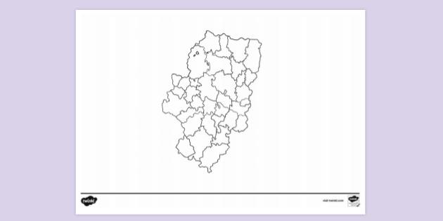 FREE! - Map of Aragon Comarcas Colouring | Colouring Sheets