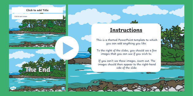 FREE! - Island Themed Editable PowerPoint Template