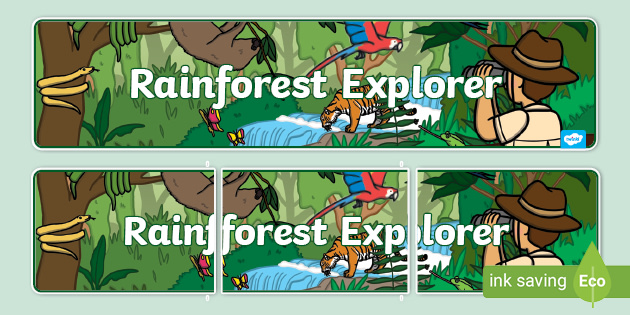 Rainforest Explorer Role Play Display Banner