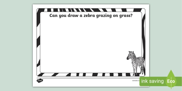 FREE! - Zebra Drawing Prompt (teacher made)
