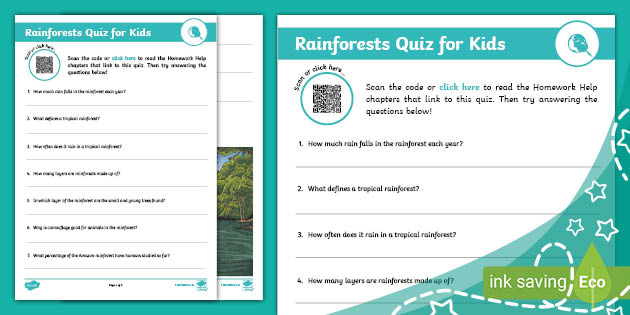 Rainforests Quiz for Kids