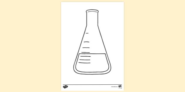 science flask colouring sheet | Colouring Sheets