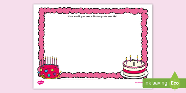 FREE! - Cake Drawing Prompt Activity (teacher made)