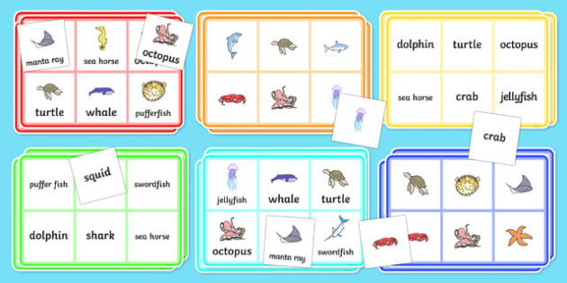 Under the Sea Themed Bingo