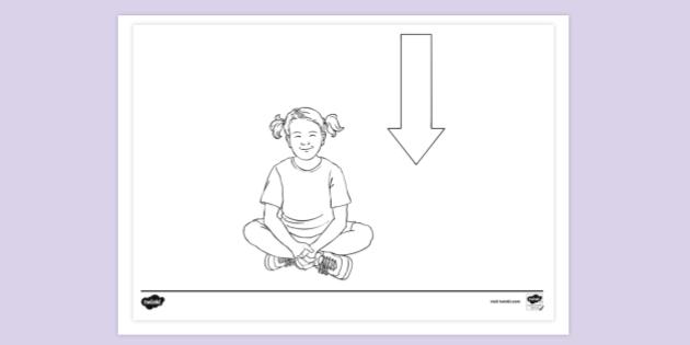 FREE! - Sit Down Colouring Sheet | Colouring Sheet